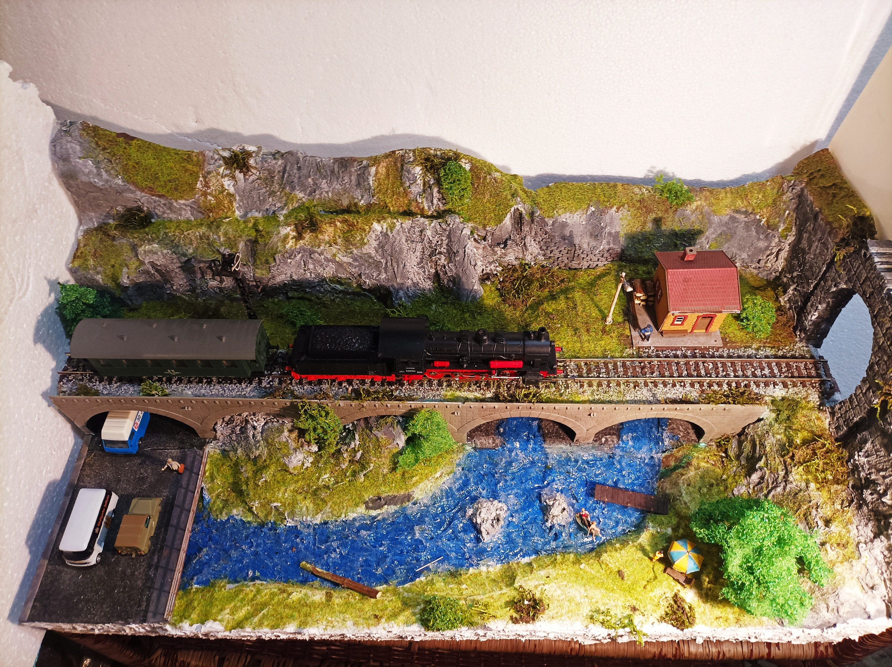 H0 Scale OO Gauge Train Diorama With Working Streetlight - Etsy