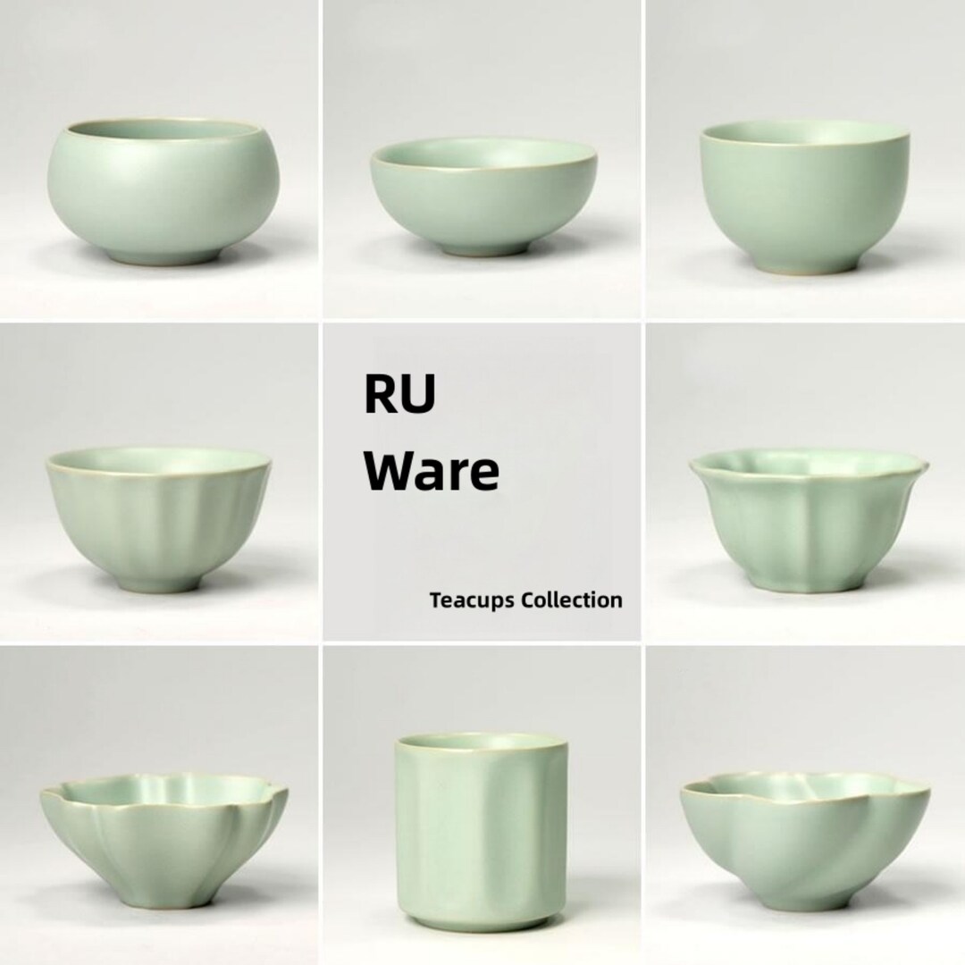 Collection Ru Ware Tea Cups Handmade by Celadon Glaze Best Gift for ...