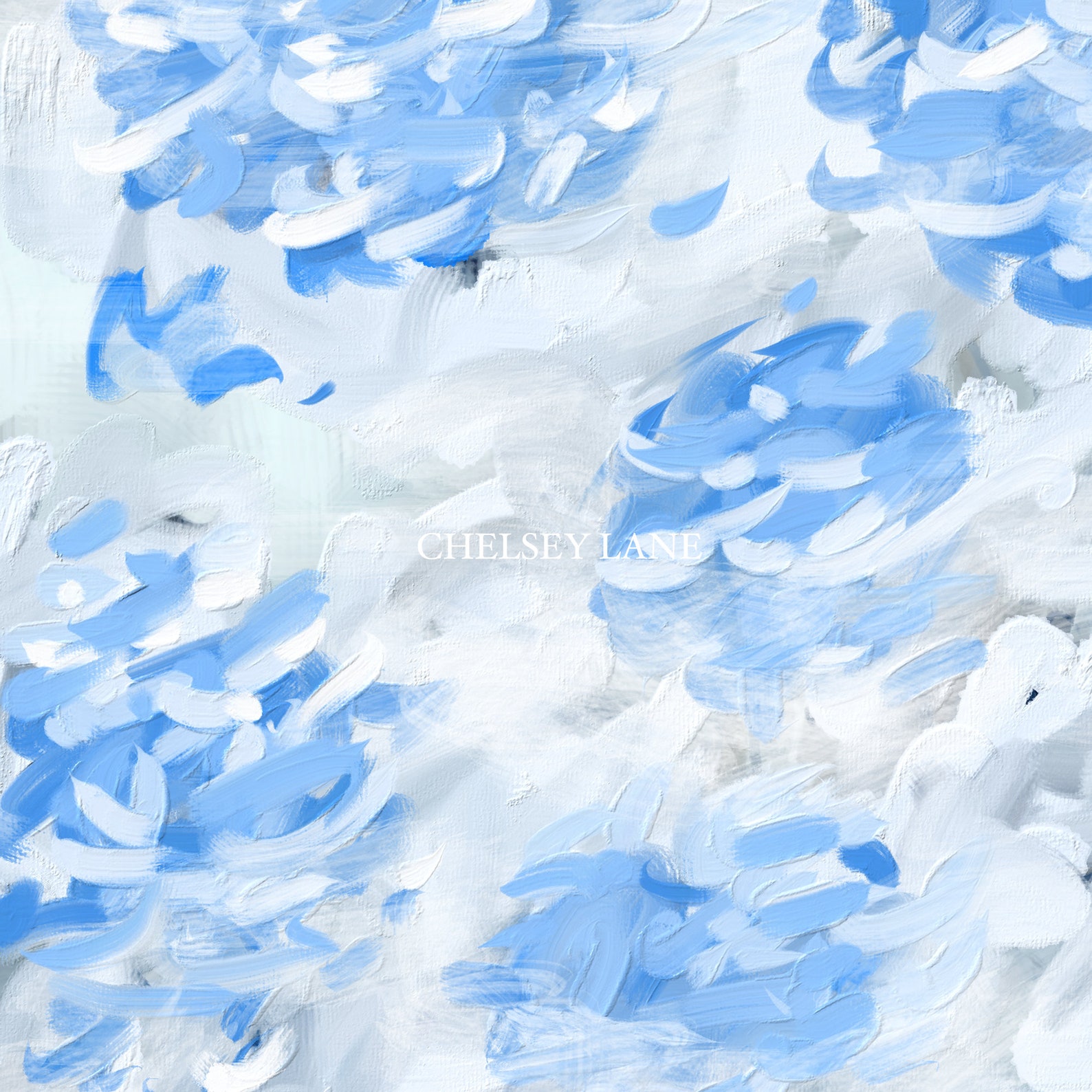 Blue Floral Abstract Art Print: Impressionist Painting - Etsy