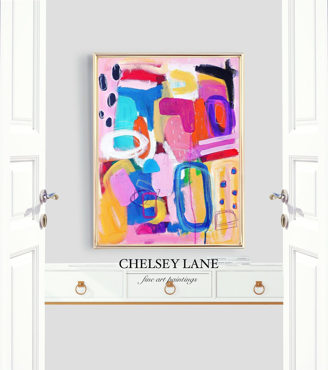 Fun Happy Colorful Modern Print on Canvas | Original Art Print ...