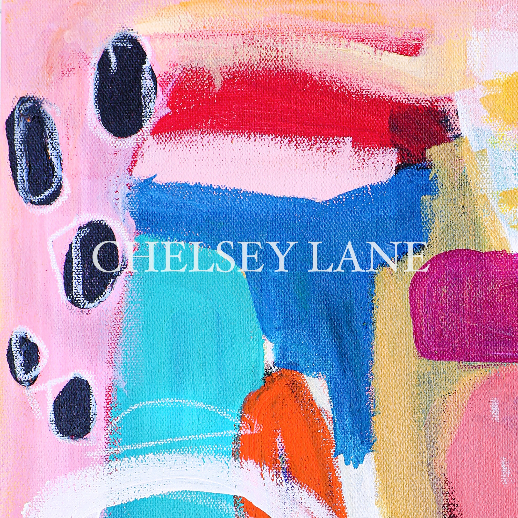 Fun Happy Colorful Modern Print on Canvas Original Art Print ...