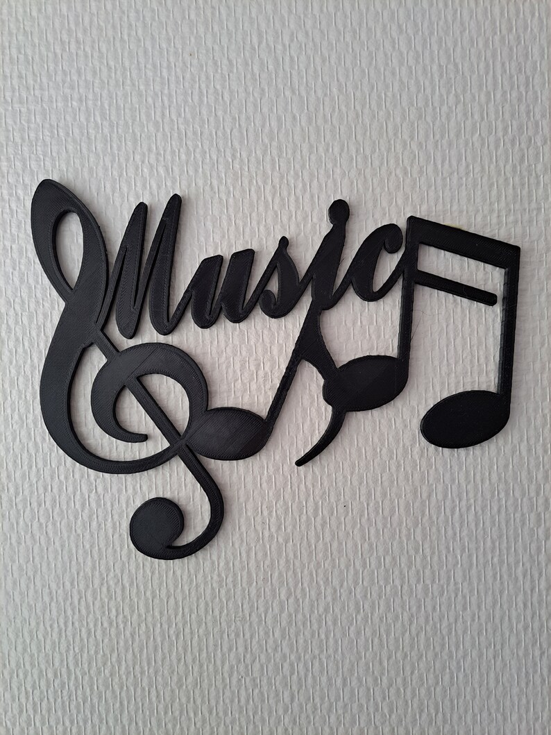 Music Logo, STL File for 3D Printing, Wall Decoration - Etsy