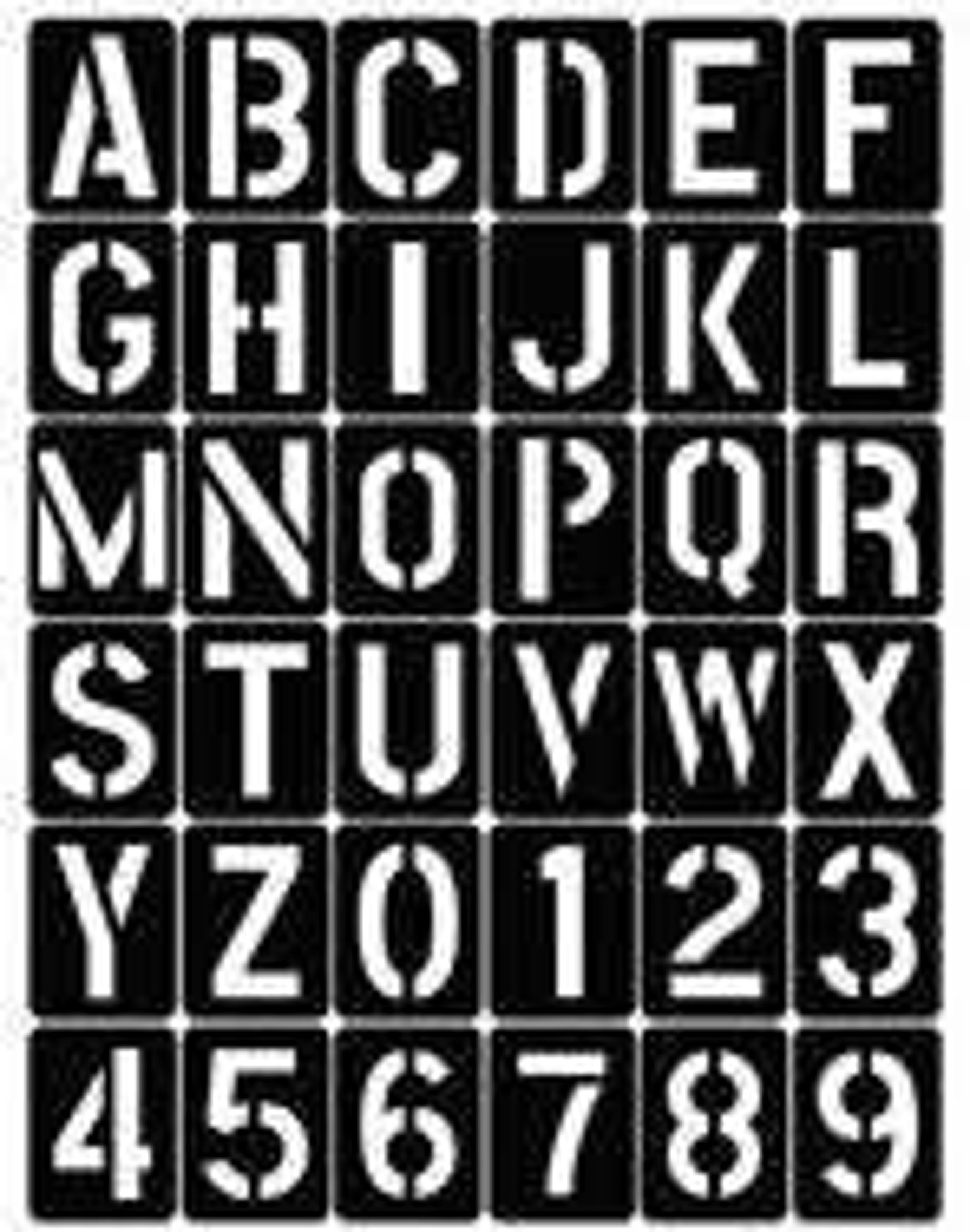 Stencil number and Alphabet STL File for 3D Printing - Etsy