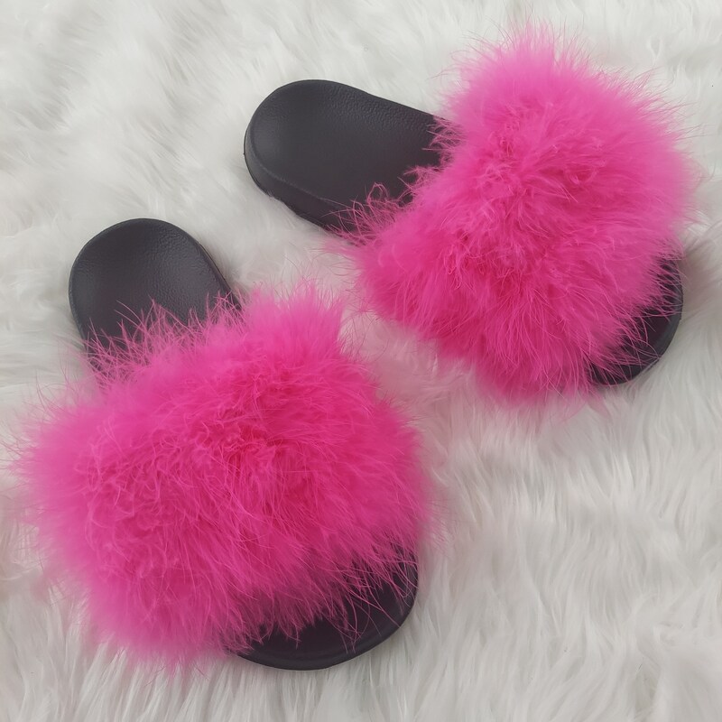 Fur Slides for Women - Etsy