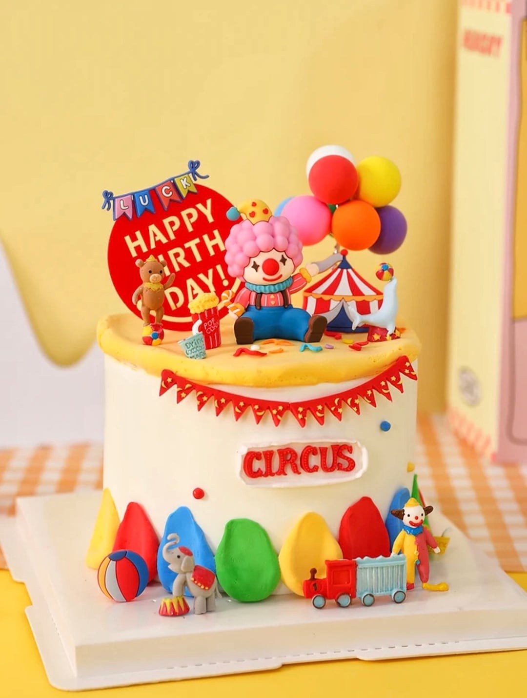 Circus Cake Toppers Circus Birthday Cake Decorations With Balls for ...