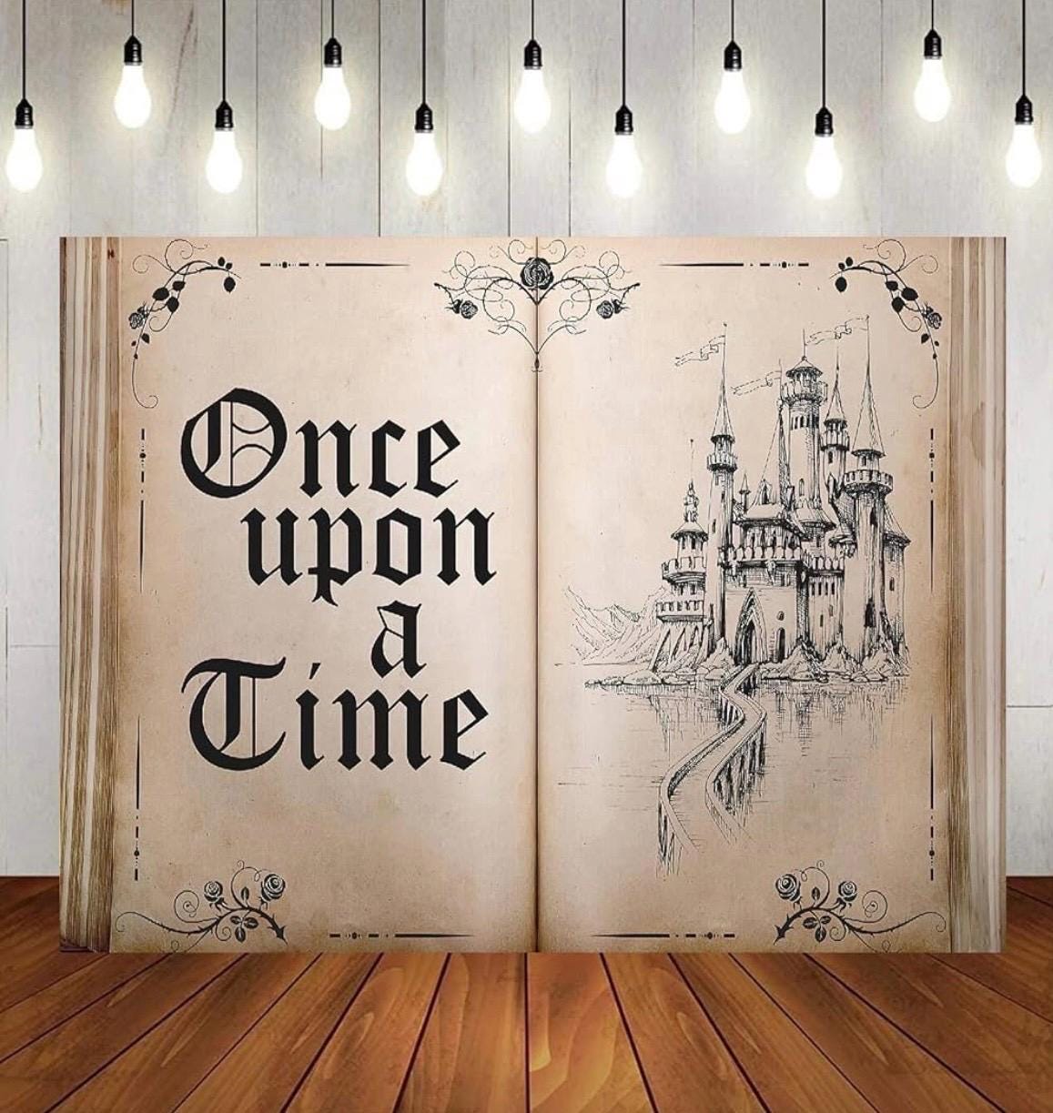 Fairy Tale Books Backdrop Once Upon a Time Backdrops Ancient Castle ...