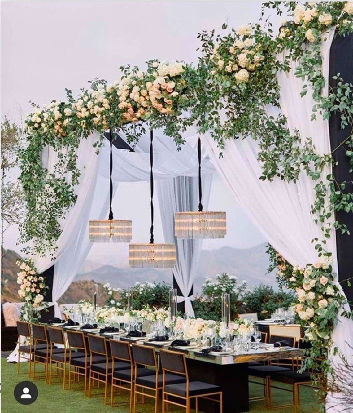 White Wedding Arch Draping Fabric 3 Panels 27.5" X 18.3ft Chiffon ...