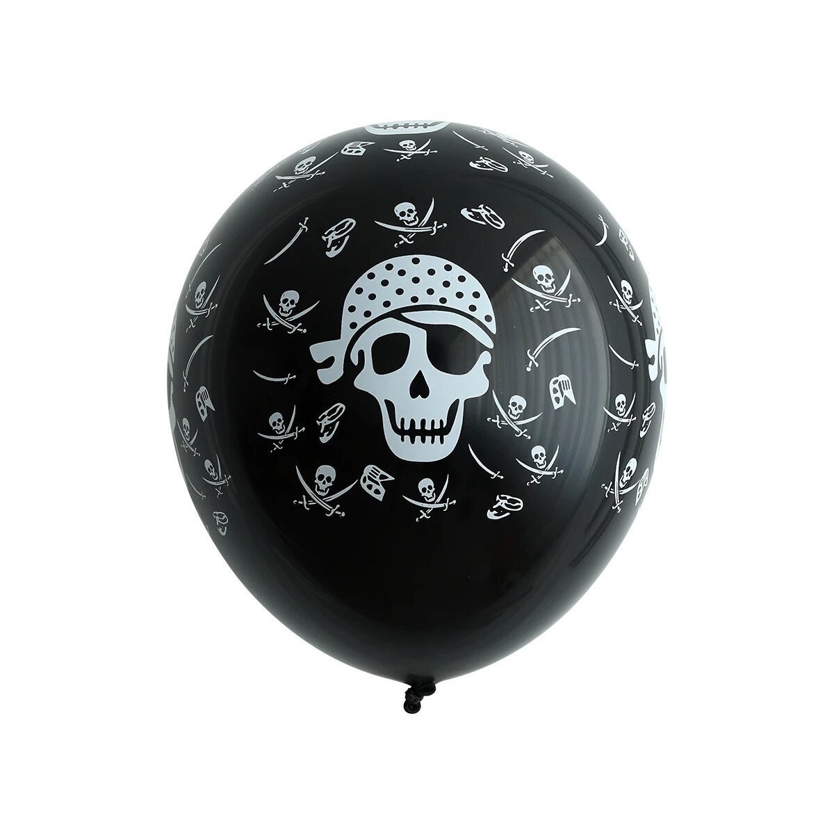 120pcs Pirate Balloon Garland Kit, Red Black White Skull Metallic Gold ...