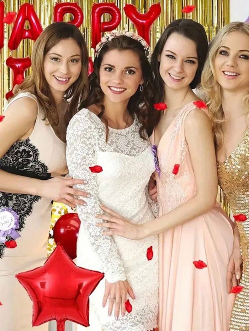 Red Gold Birthday Decorations, Red Party Decorations, White Gold ...