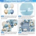 172pcs Dusty Blue Balloons Arch Garland Kit, Dusty Baby Pastel Blue Chrome Gold Blue Sand White ...