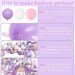 129PCS Elephant Baby Shower Balloon Arch for Girl Purple Pink Confetti ...
