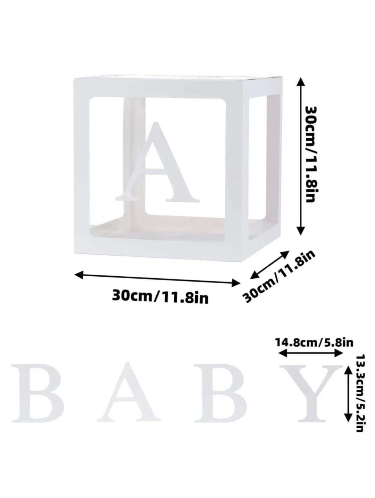 Baby Boxes With Letters for Baby Shower, Clear Baby Shower Decorations ...