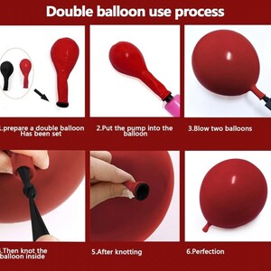 Black Red Balloons Black Burgundy Balloon Garland Metallic Black ...