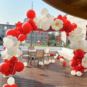 200 Pieces Red Balloons Red Balloon Arch Kit Red Balloon Garland Kit ...