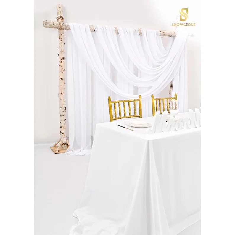 Wedding Arch Draping Fabric,4 Panels 28x20ft White Wedding Arch Drapes ...