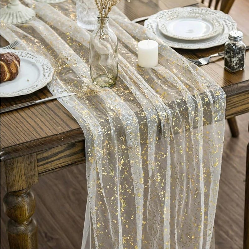 Gold Chiffon Runner - Etsy