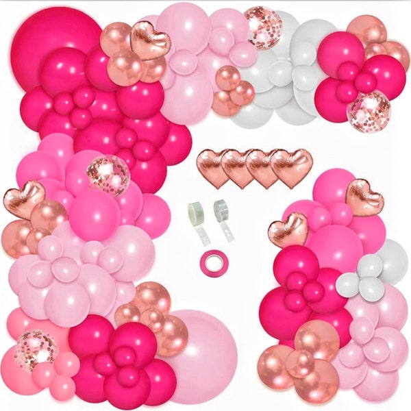 Hot Pink Balloon Garland - Etsy
