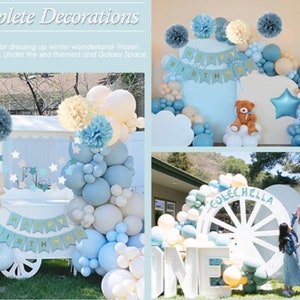 Blue Birthday Decorations - Blue Party Decor Balloons With Happy ...