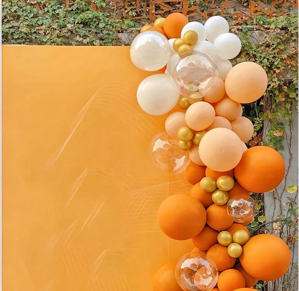 150PCS Orange Balloon Garland Kit, Metallic Orange Balloons Macaron ...