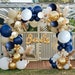 Navy Blue White Balloons Double Stuffed Balloons 18/12/10/5 Inch Royal Blue Gold Pearl White ...