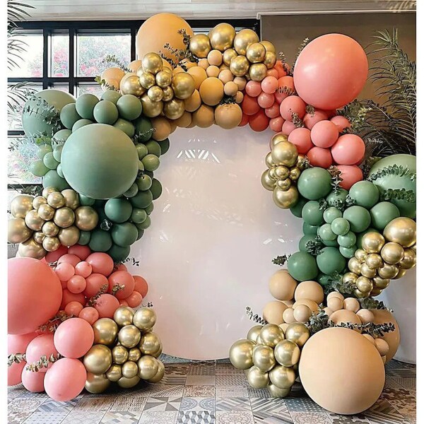 Pink and Green Balloon Arch - Etsy