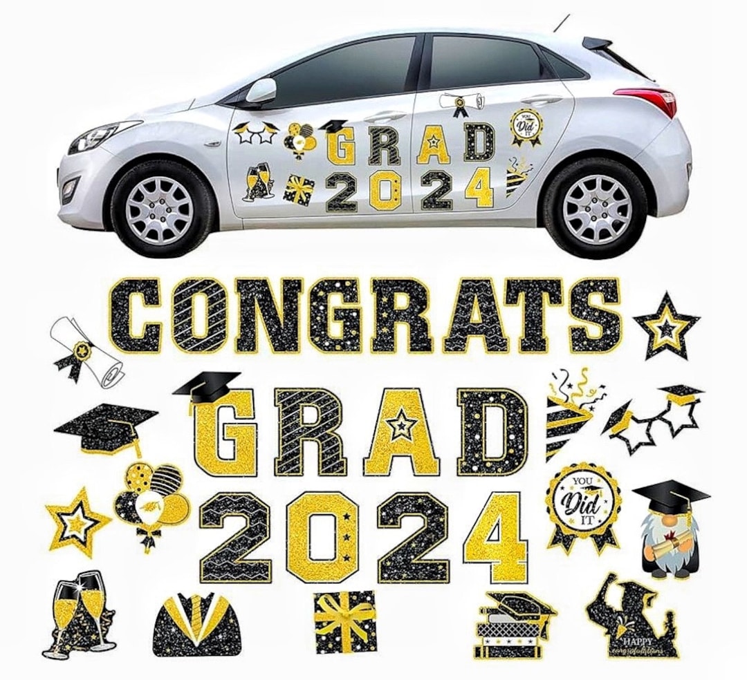 30pcs Graduation Car Magnets 2024 Graduation Car Decoration Bumper ...