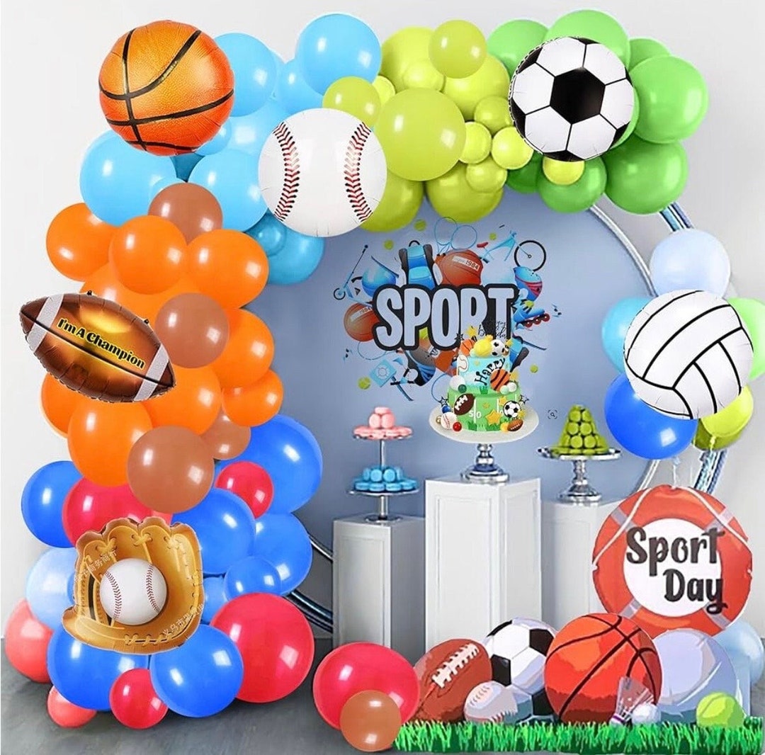 172pcs Sports Balloon Arch Garland Kit With Baseball Basketball ...