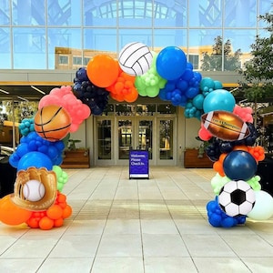 172pcs Sports Balloon Arch Garland Kit With Baseball Basketball ...