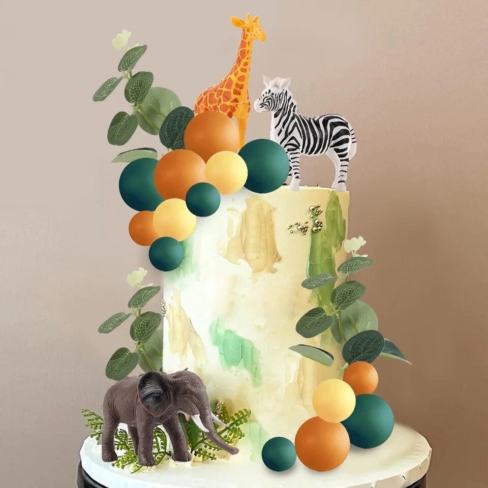 Safari Animal Cake Toppers for Birthday, Baby Shower Birthday Party ...