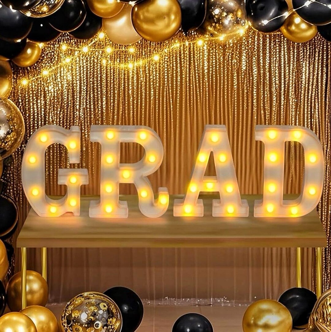 Grad Light up Letters for 2025 Graduation Party Decorations, Grad 2025 ...
