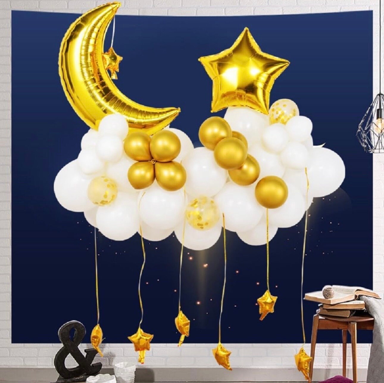 Twinkle Twinkle Little Star Gender Reveal Balloon Arch Kit White and ...