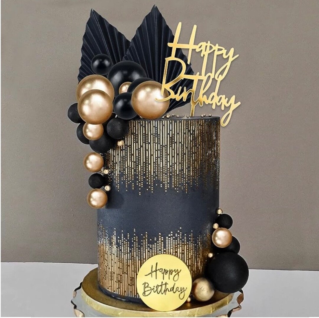 25 PCS Birthday Cake Topper Set, Acrylic Happy Birthday Cake Toppers ...