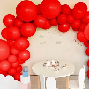 200 Pieces Red Balloons Red Balloon Arch Kit Red Balloon Garland Kit ...