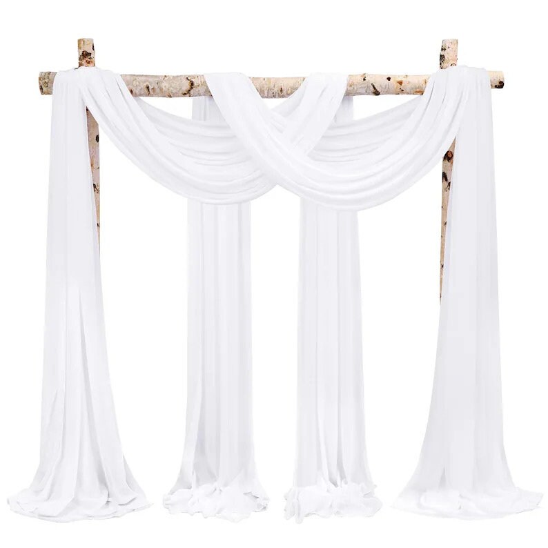 Wedding Arch Draping Fabric,4 Panels 28x20ft White Wedding Arch Drapes ...