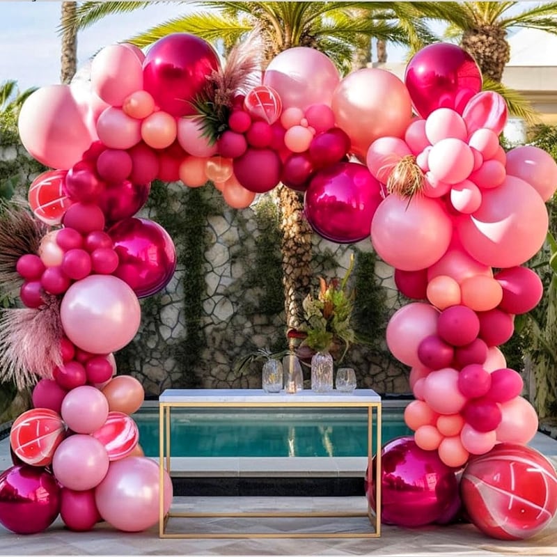 Hot Pink Balloon Garland - Etsy
