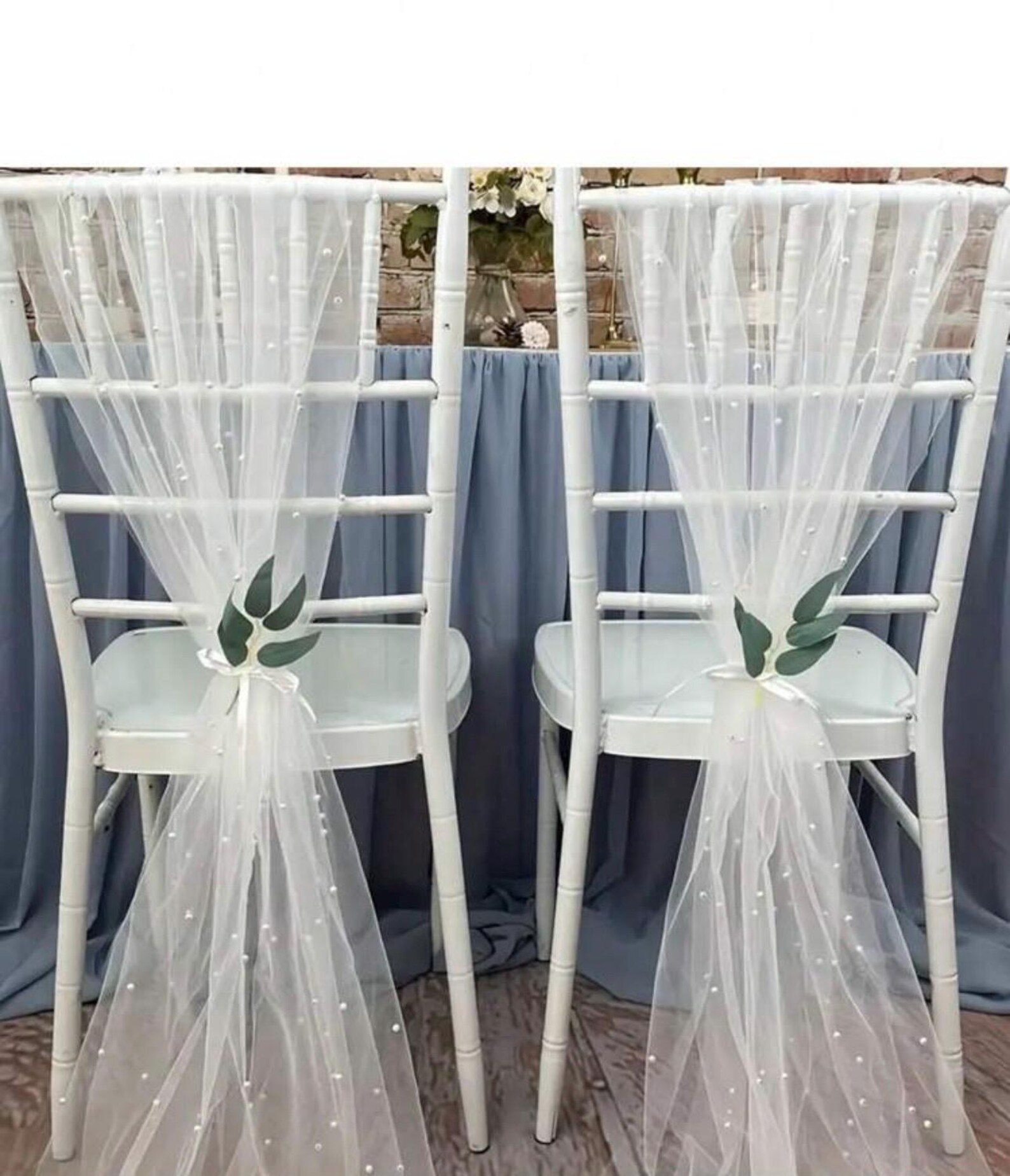White Pearl Spring Summer Table Runner Boho Rustic Tulle Lace Mothers ...