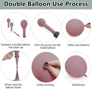 Pink Blue Green Balloons Garland Kit, Double Stuffed Dusty Green Light Blue Blush Dusty Pink ...