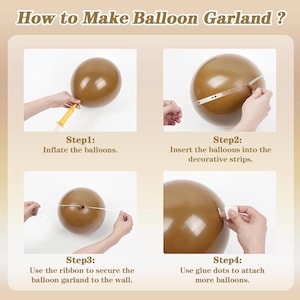 147pcs Brown Balloon Arch Garland Kit, Different Sizes ,dark Brown ...