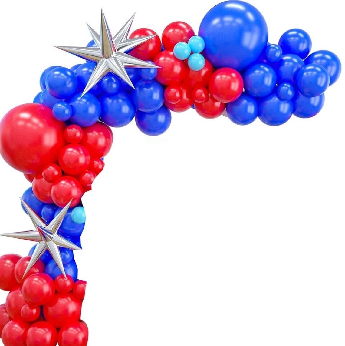 Red Blue Balloon Garland Kit,red Blue Balloon Arch With Red and Dark ...