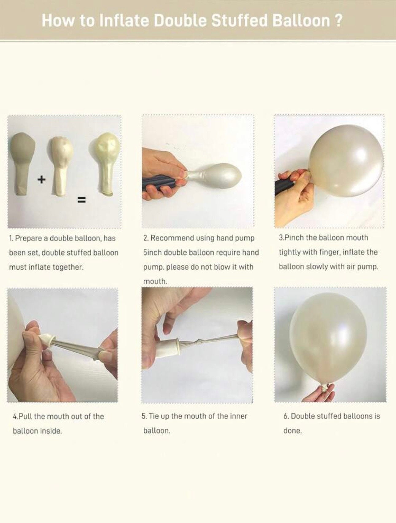Pearl White Pink Double Stuffed Balloons Garland White Sand Rose Gold ...