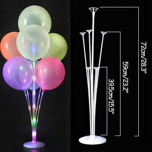 Light up Balloon Stand Kit-2 Set Clear Balloon Stand for Table, Floor ...