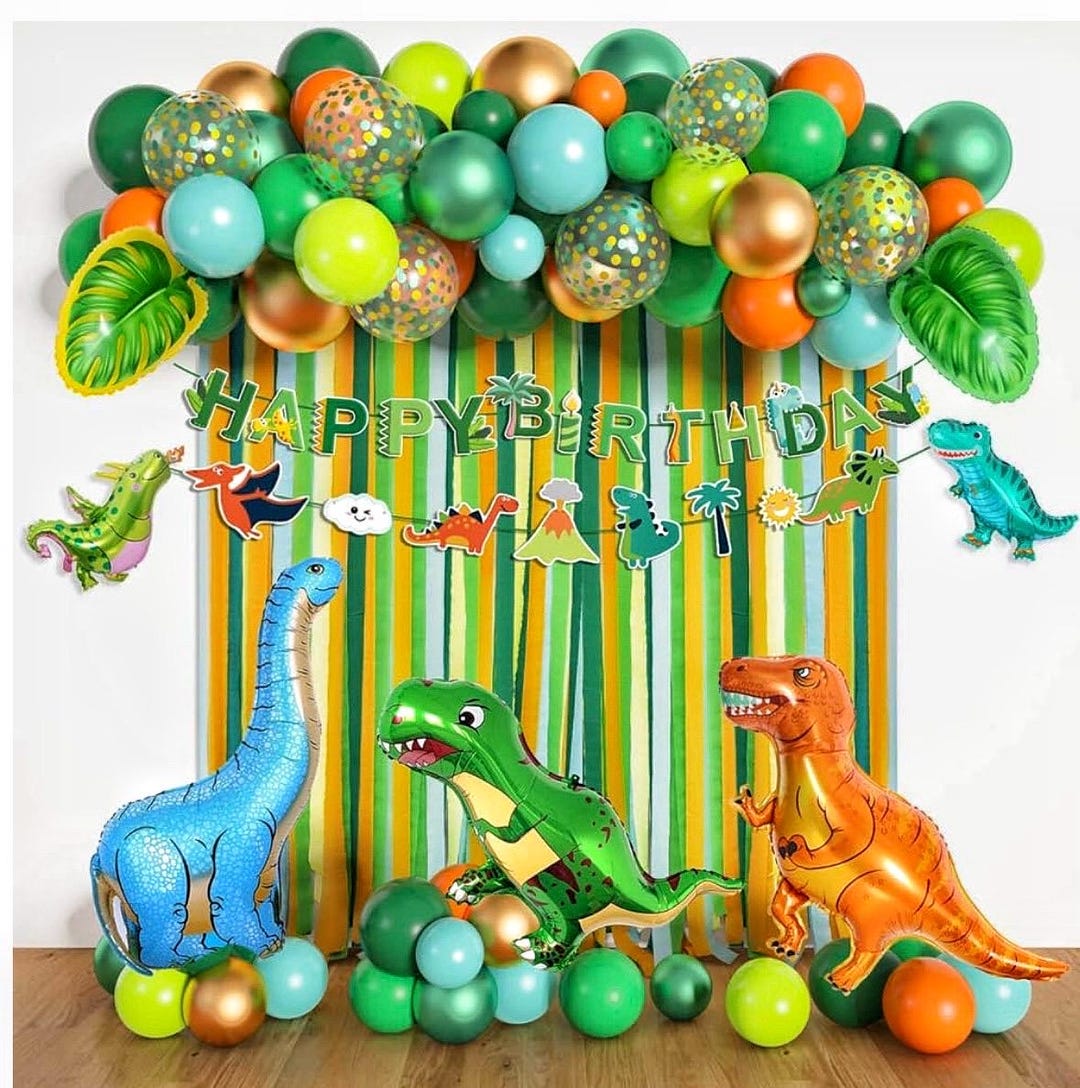 Dinosaur Birthday Party Decorations Supplies Happy Birthday Banner ...