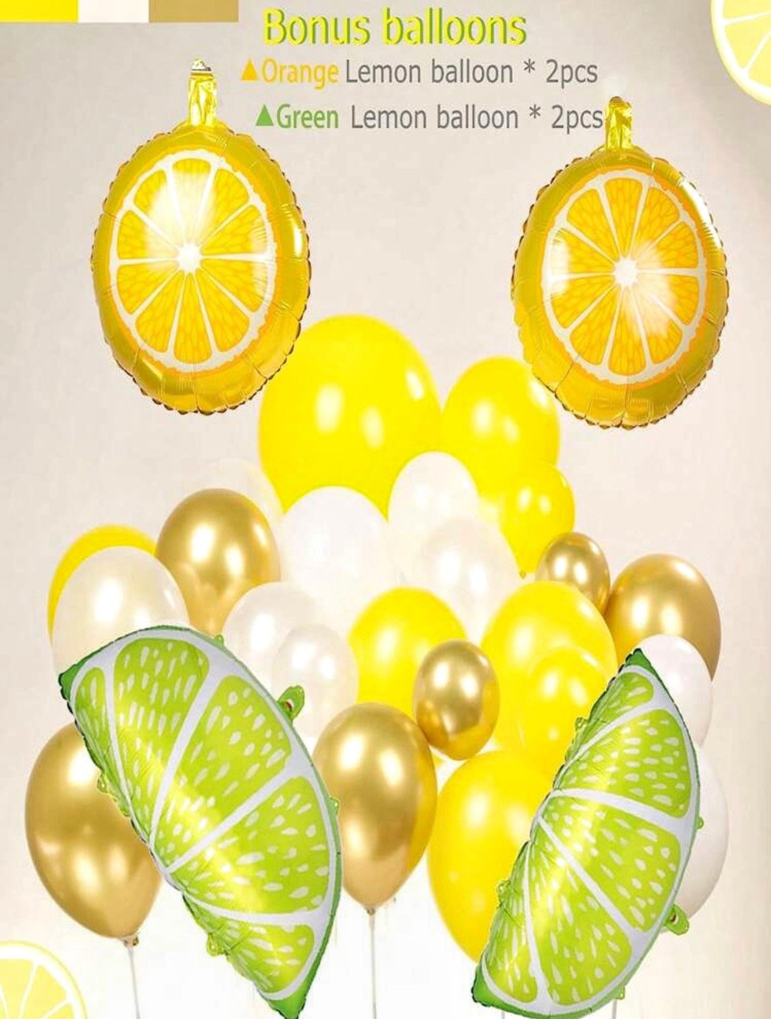 Yellow White Gold Lemon Balloon Garland Arch Kit 150pcs Pearl White ...