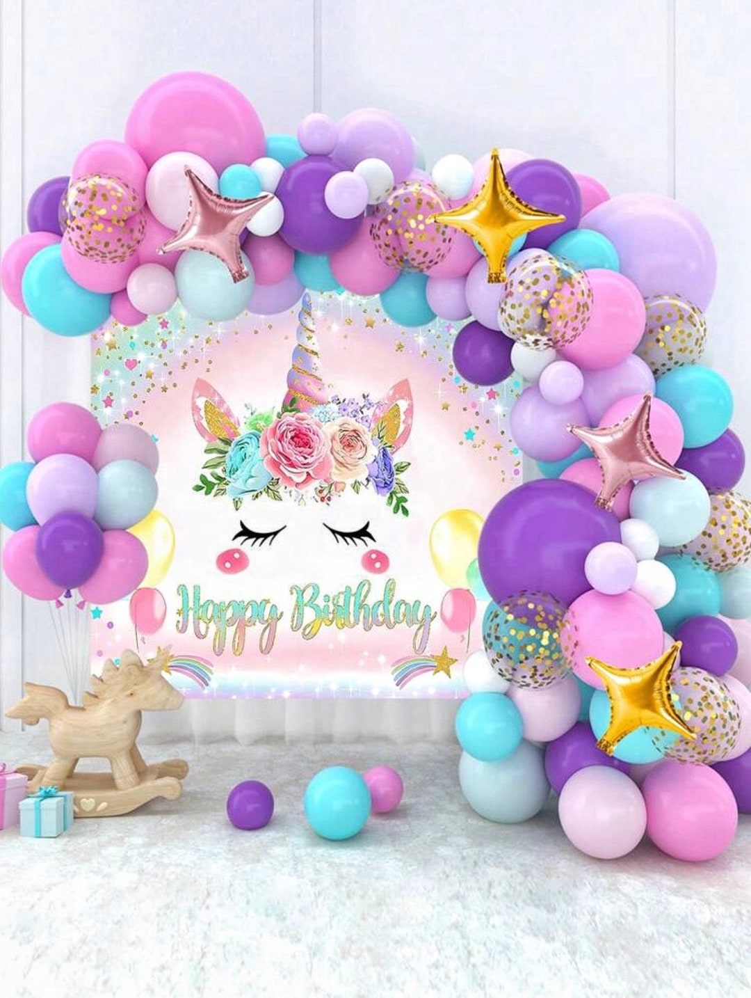 Unicorn Balloon Arch Kit Unicorn Balloon Garland Kit 89 Pack Premium ...
