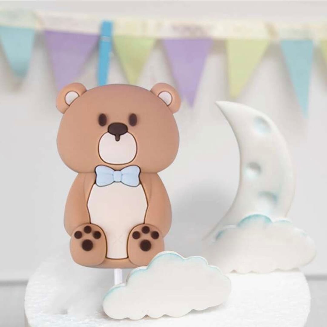 Teddy Bear Cake Toppers,bears Cake Decorations, Bear Birthday Cake ...