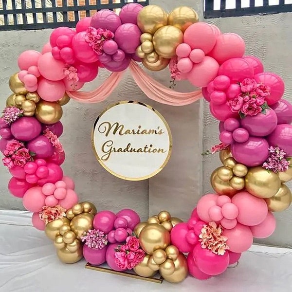 Pink Silver White Balloon Arch - Etsy