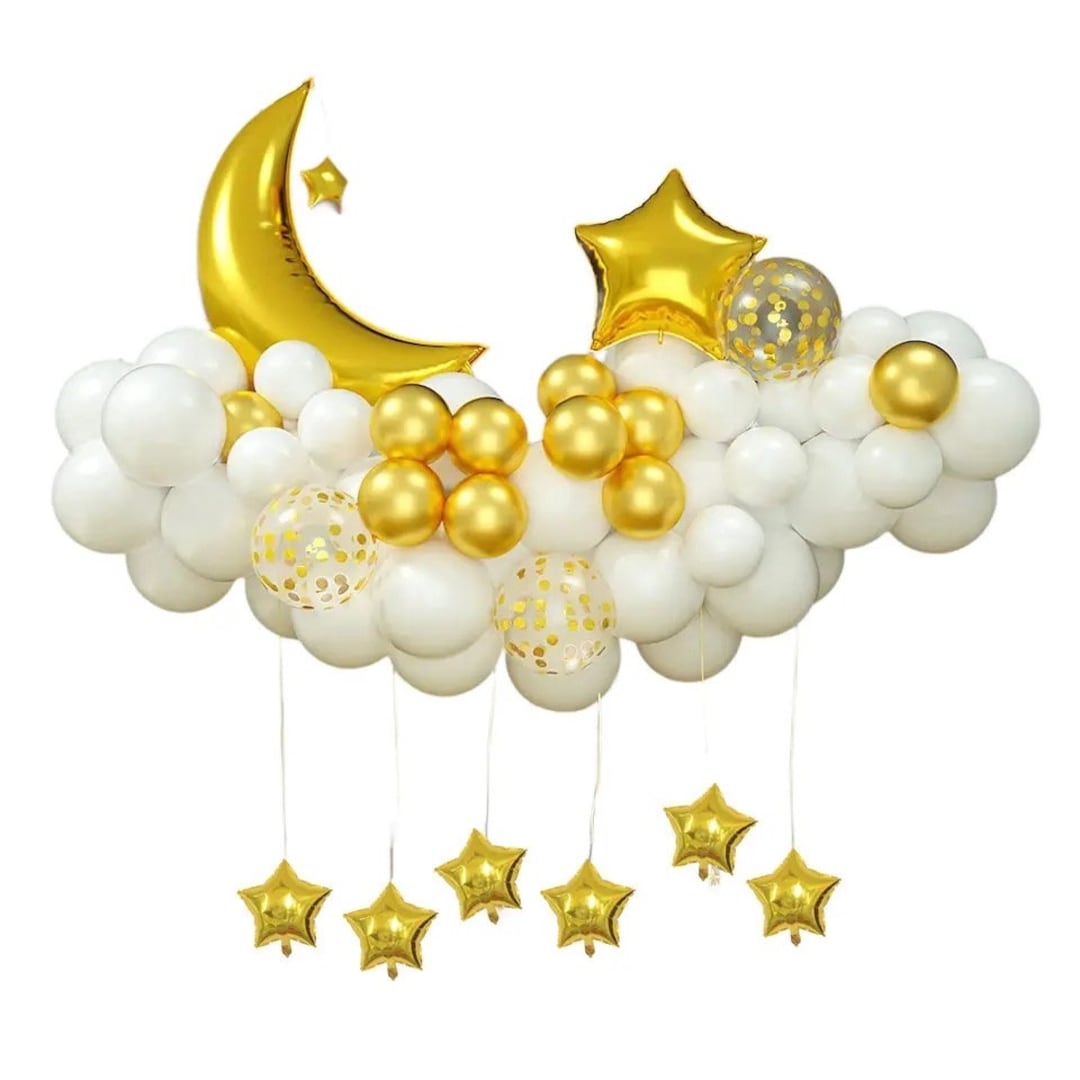 Twinkle Twinkle Little Star Gender Reveal Balloon Arch Kit - White and ...