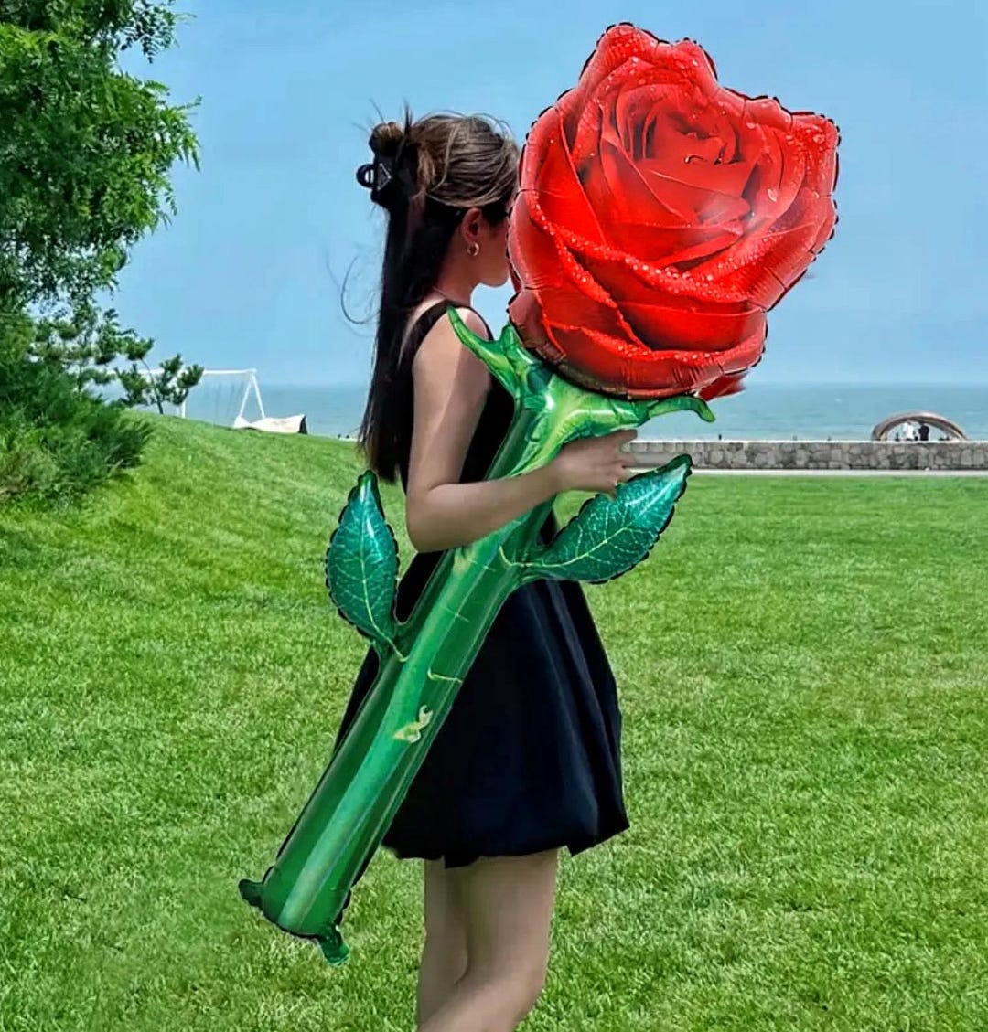 60 Red Rose Balloon Romantic Decorations Special Night for Valentines ...