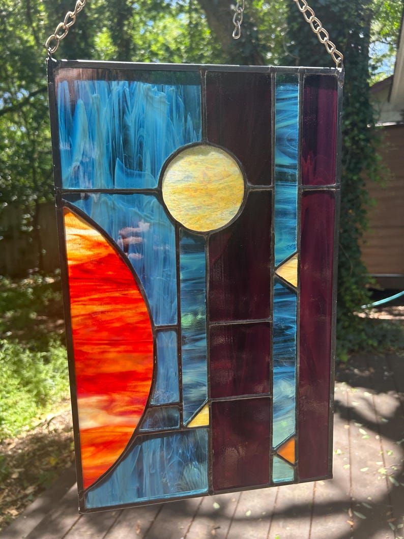 Stained Glass Jupiter Panel - Etsy