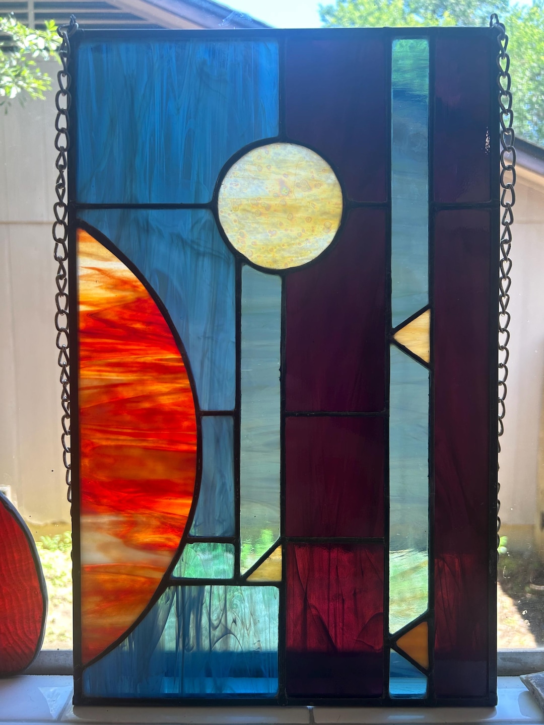 Stained Glass Jupiter Panel - Etsy